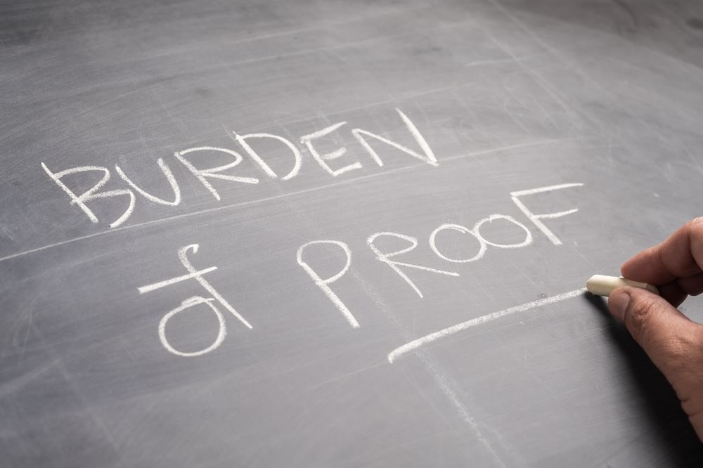 What is the burden of proof in a civil case?